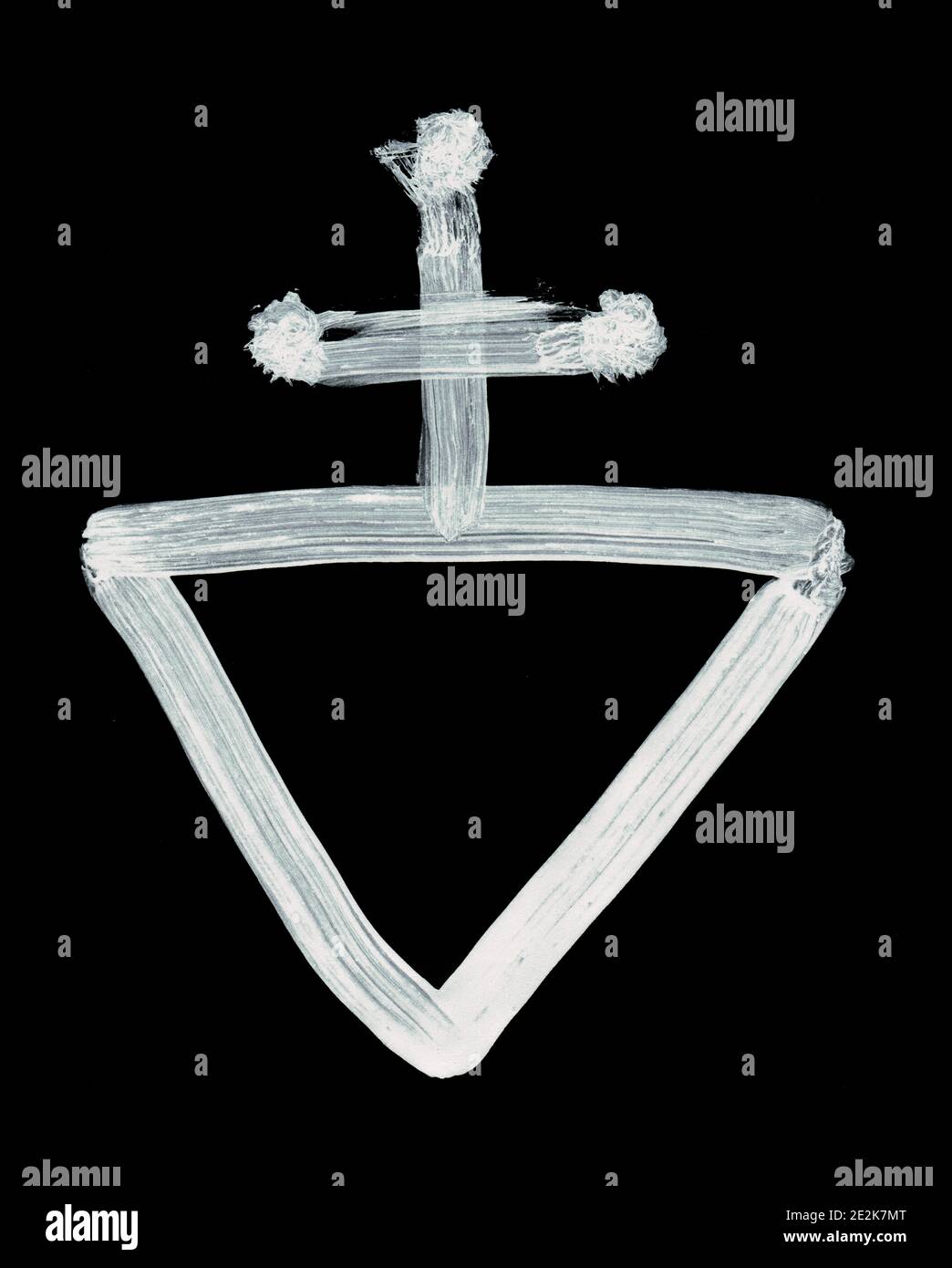 Alchemical Symbols Iron Rust Inverted Stock Photo - Alamy