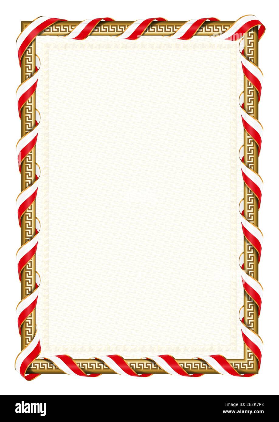 Vertical frame and border with Gibraltar flag, template elements for ...