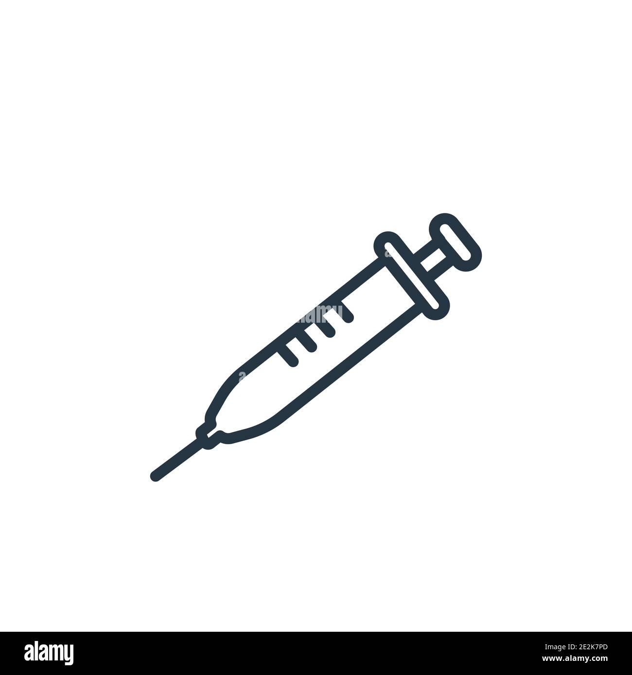 Vaccine outline vector icon. Thin line black vaccine icon, flat vector ...