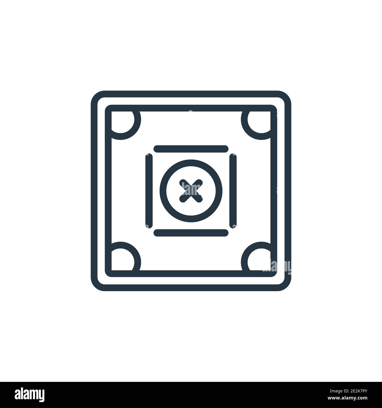 Carrom outline vector icon. Thin line black carrom icon, flat vector ...