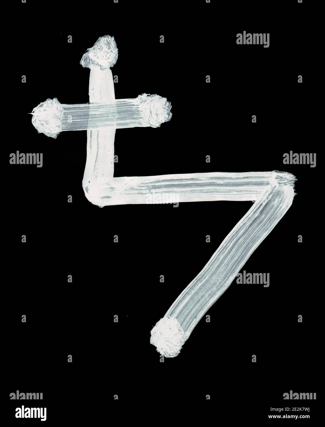 Alchemical Symbols Lead Three Inverted Stock Photo - Alamy