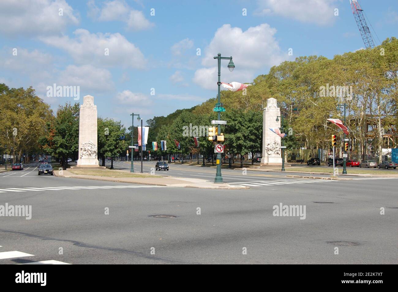 Statues and street light Philadelphia United States of America Stock ...