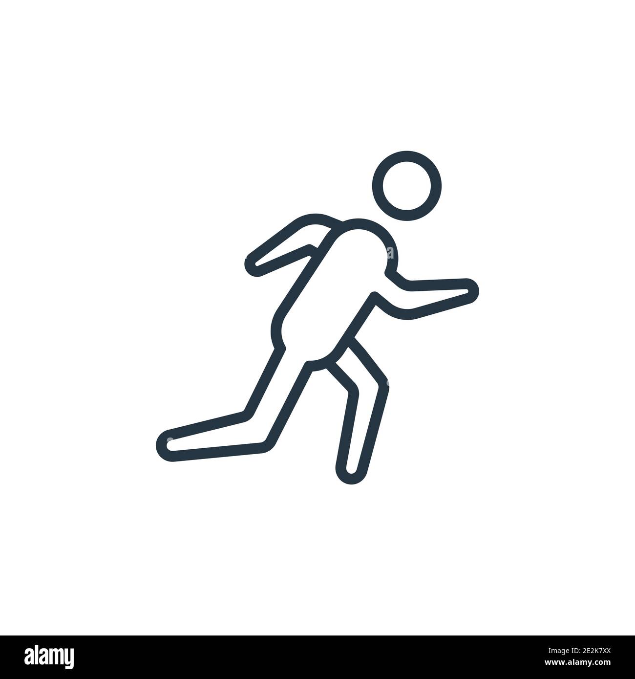 Ready human outline vector icon. Thin line black ready human icon, flat ...