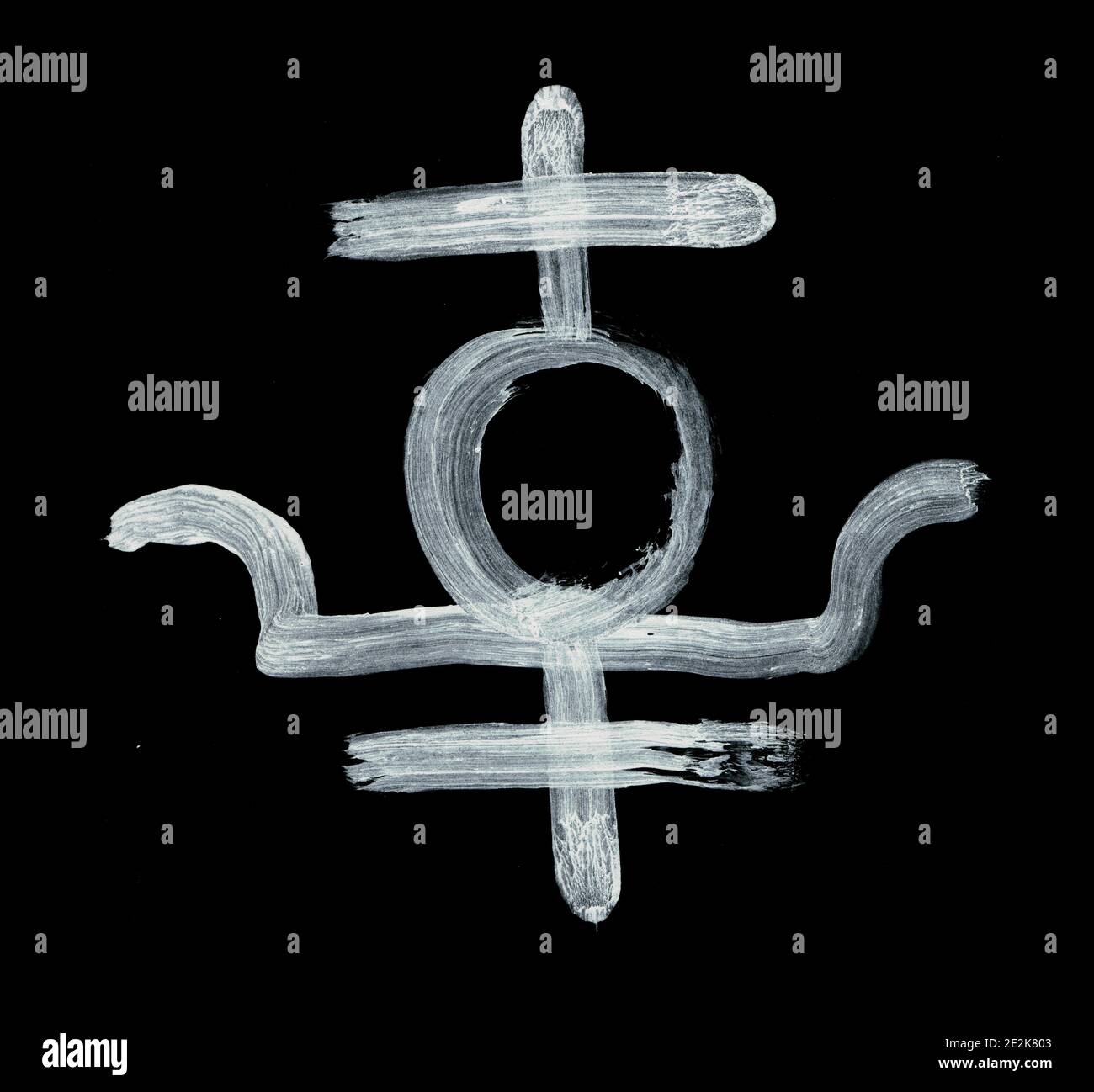 Alchemical Symbols Mercury Six Inverted Stock Photo - Alamy