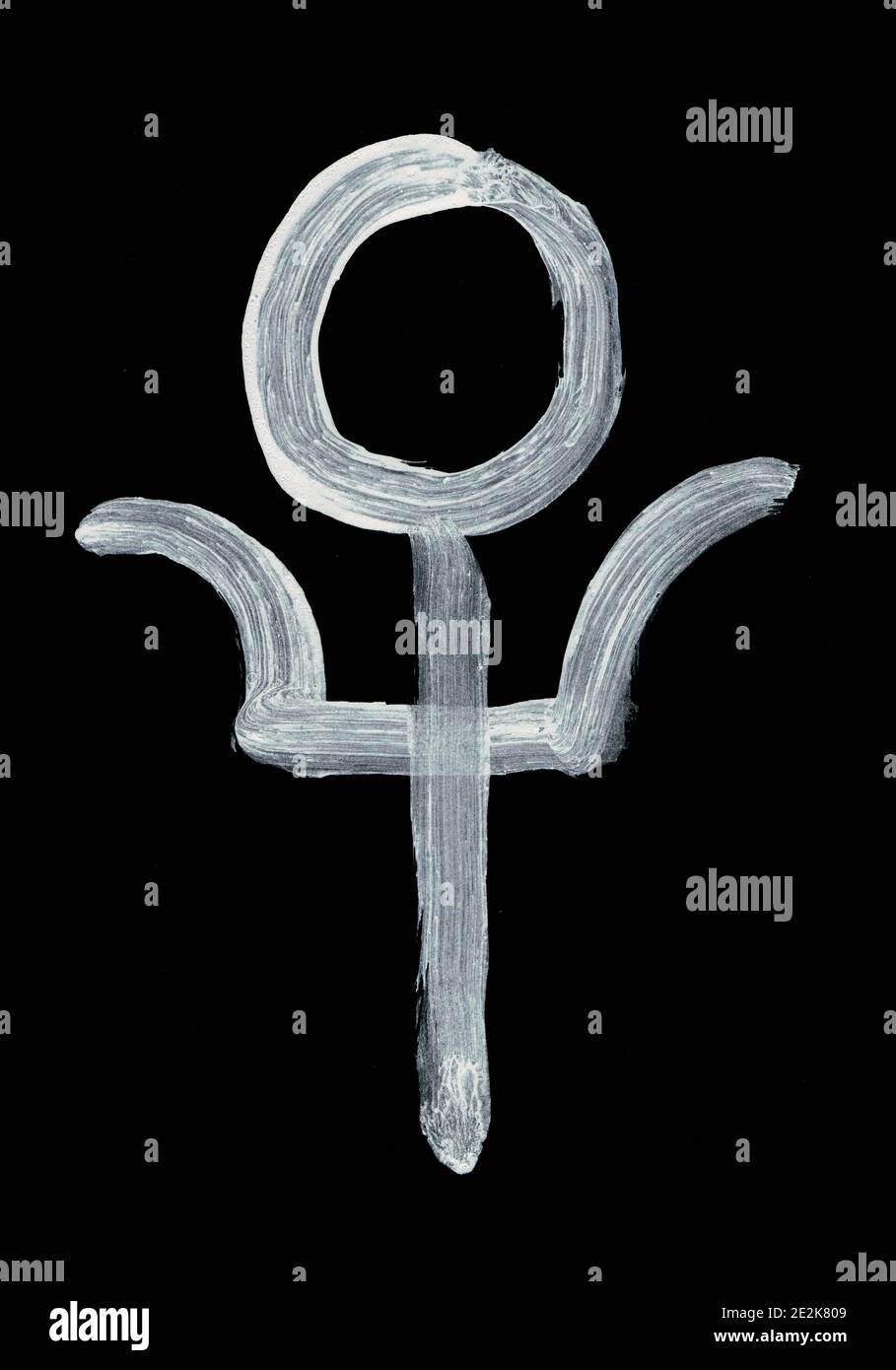Alchemical Symbols Mercury Five Inverted Stock Photo - Alamy