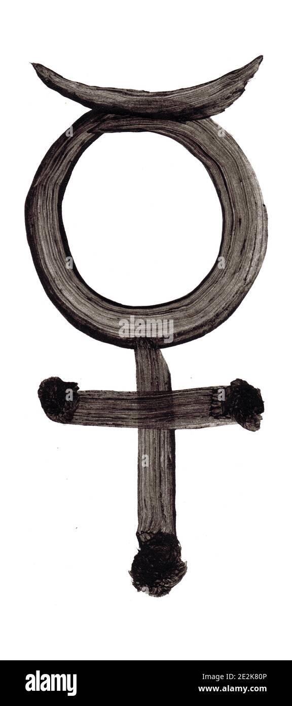 Alchemical Symbols Mercury One Stock Photo - Alamy