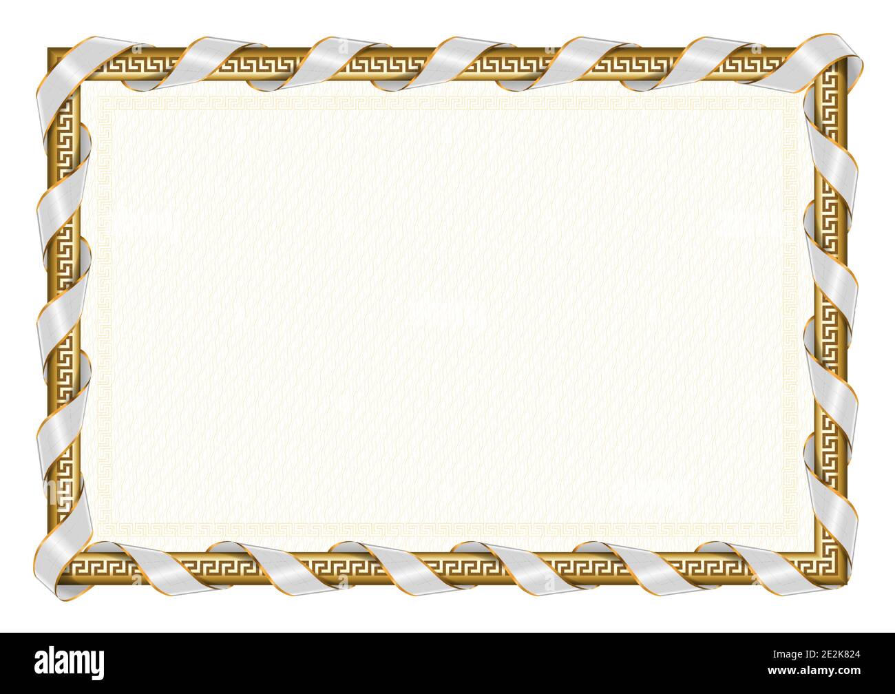 Horizontal frame and border with Cyprus flag, template elements for ...