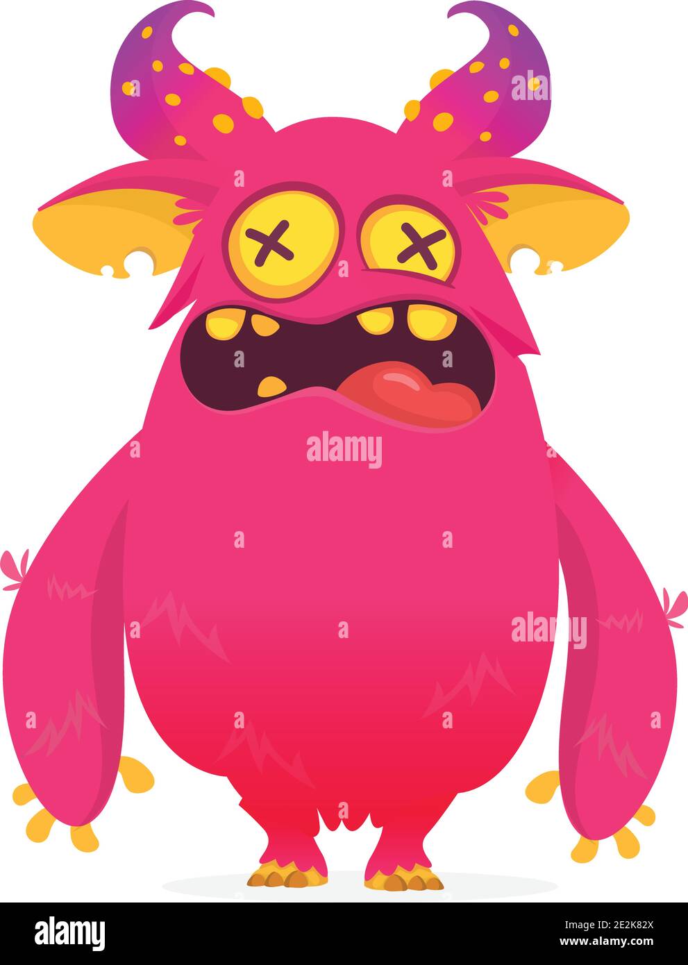 Funny cartoon monster. Vector illustration Stock Vector Image & Art - Alamy