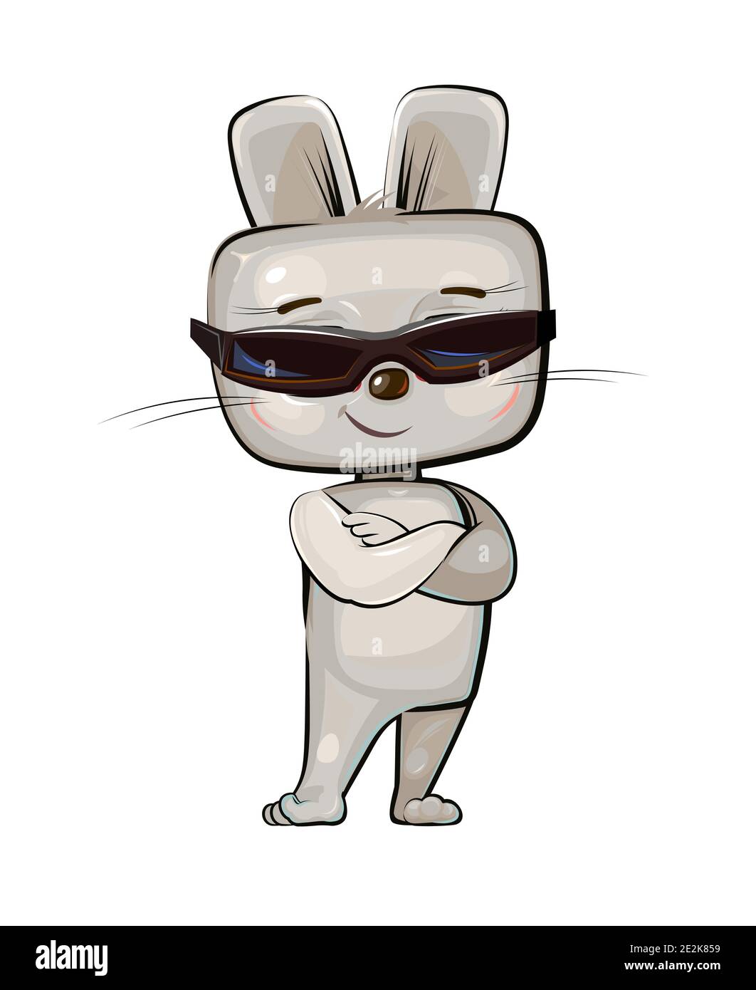 Little hare. Cartoon style. Young cub. Vector. Cute baby Stock Vector ...