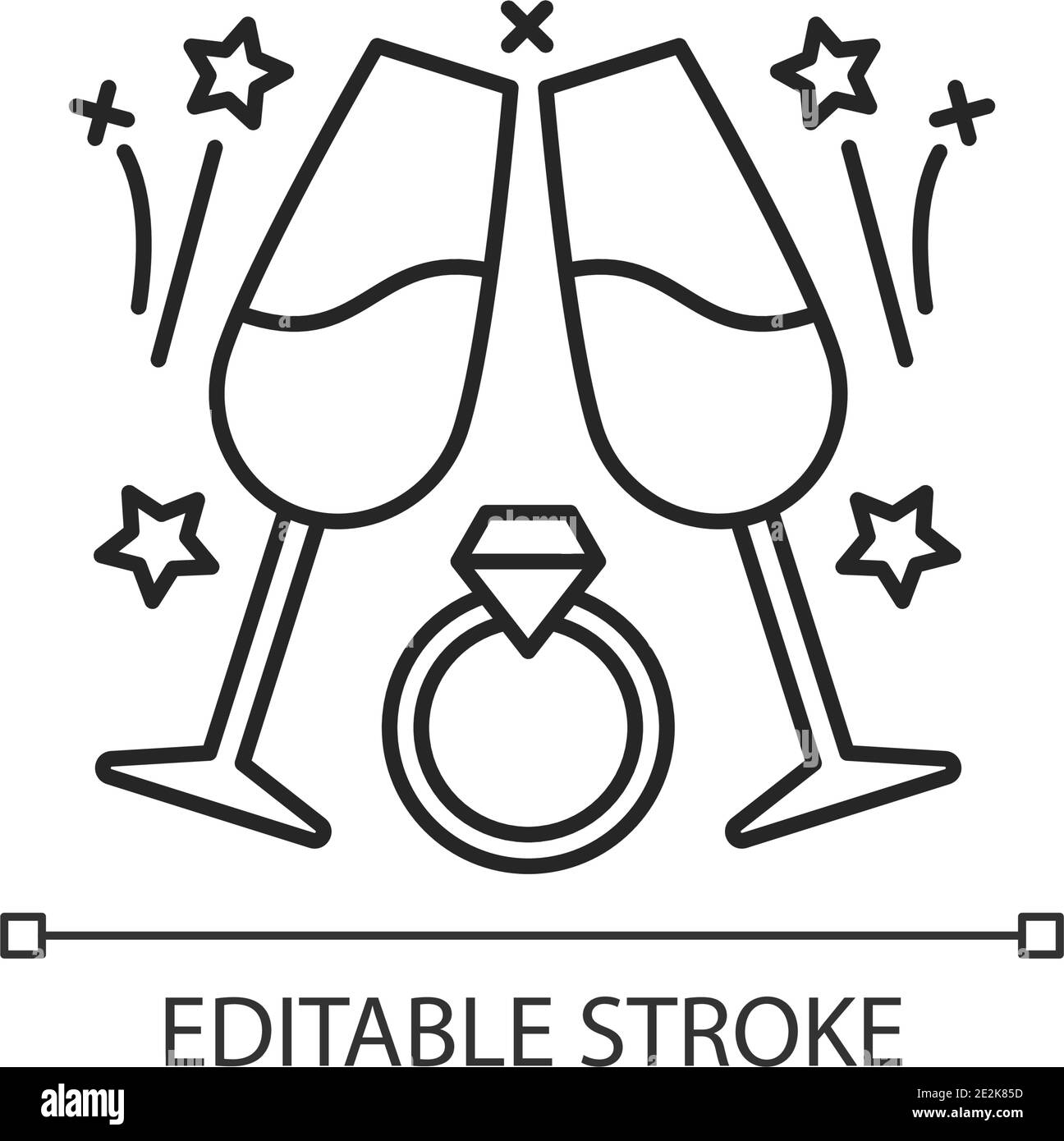 Engagement party linear icon Stock Vector Image & Art - Alamy