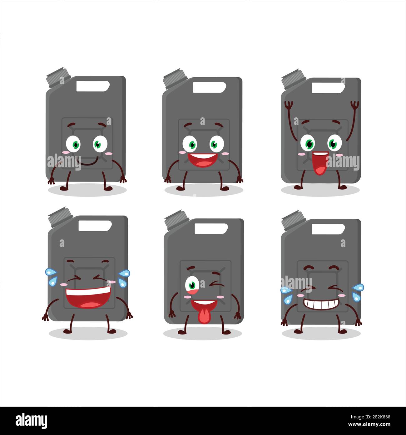 Cartoon character of black gasoline tank with smile expression. Vector ...