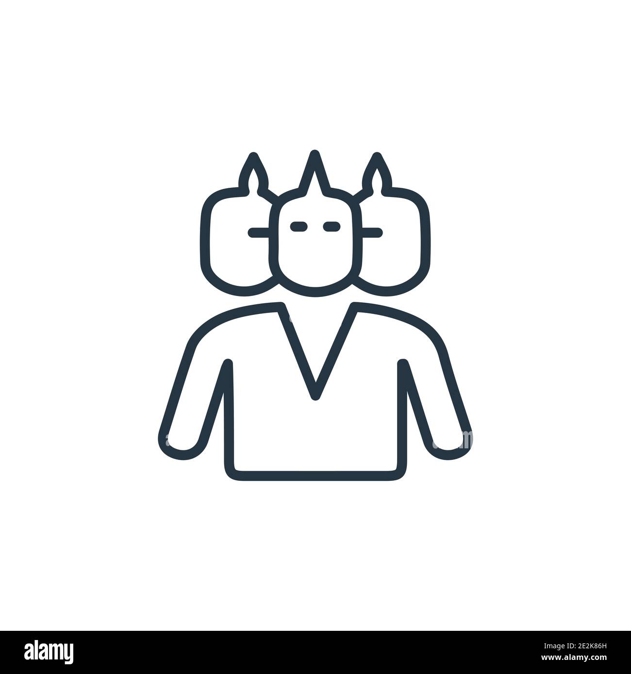 Brahma outline vector icon. Thin line black brahma icon, flat vector ...