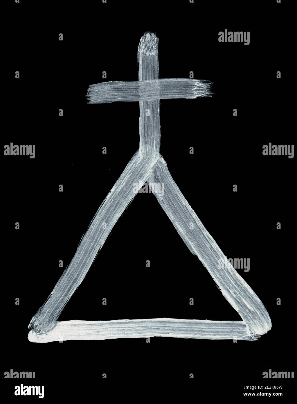 Alchemical Symbols Phosphorous Two Inverted Stock Photo - Alamy