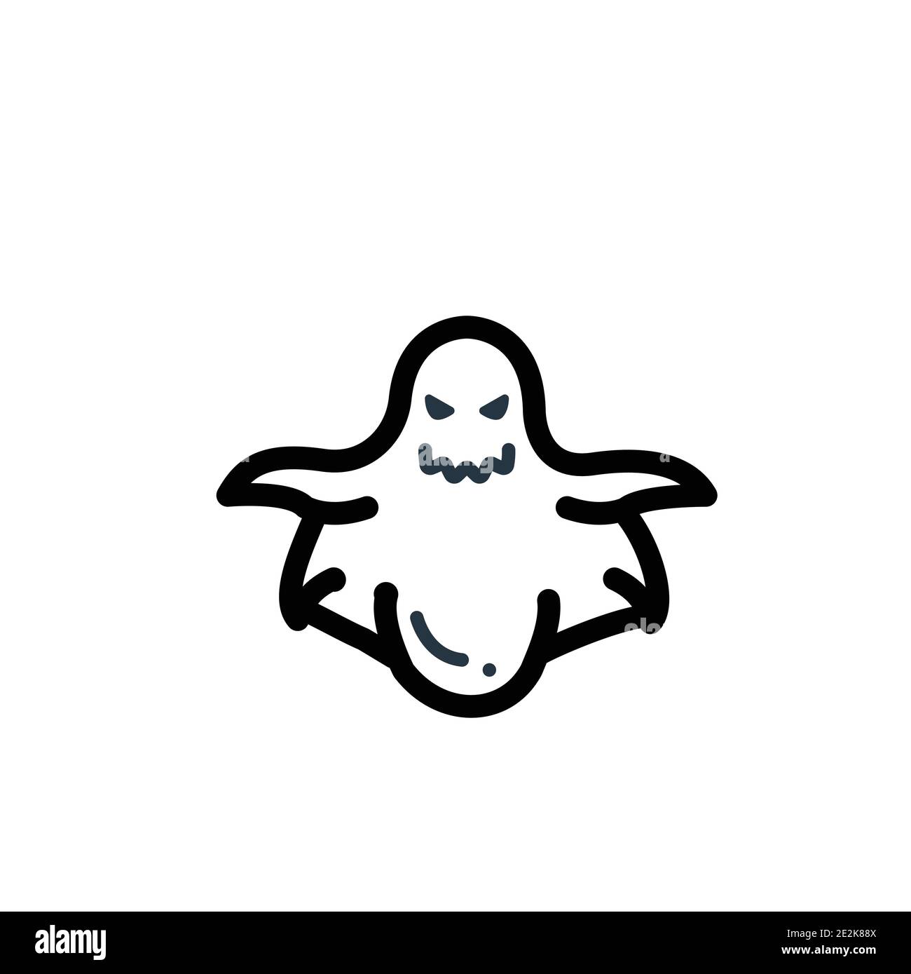 Ghosts vector icon on white background. Flat vector ghosts icon symbol ...
