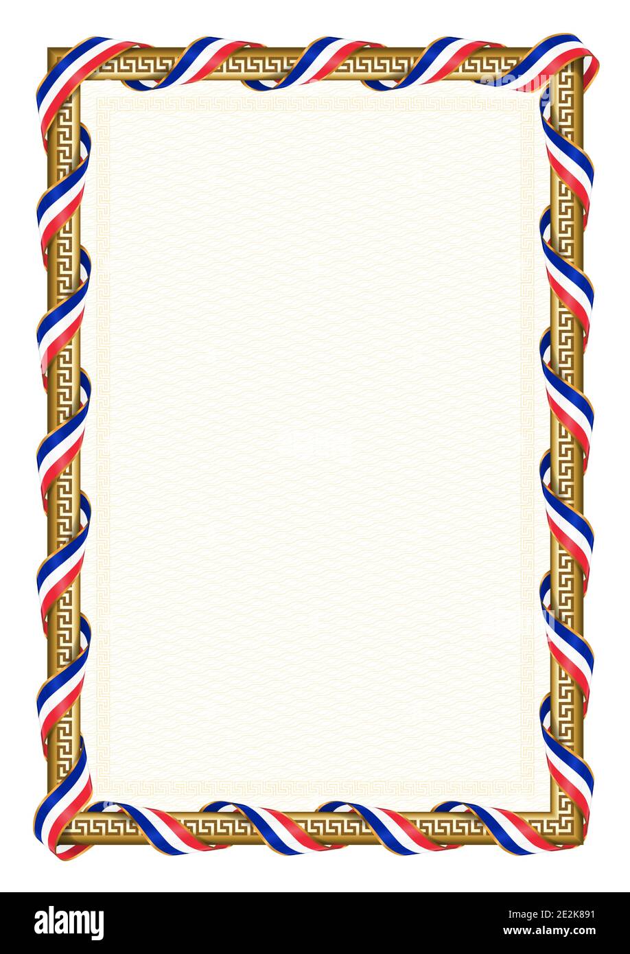 French Flag Border For Flyers Vertical Frame And Border With France