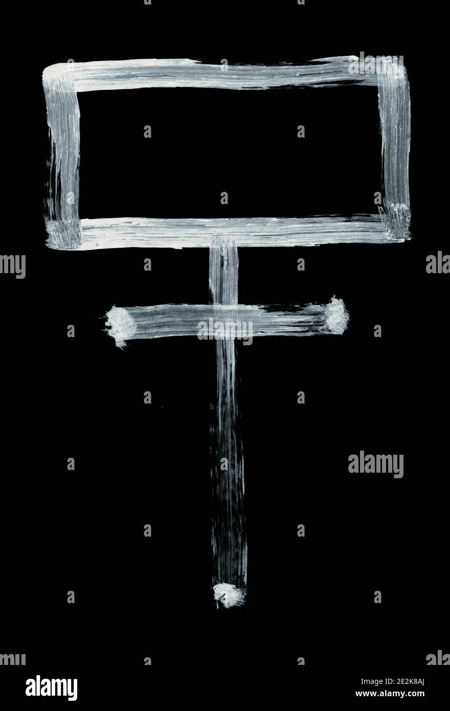 Alchemical Symbols Potassium One Inverted Stock Photo - Alamy