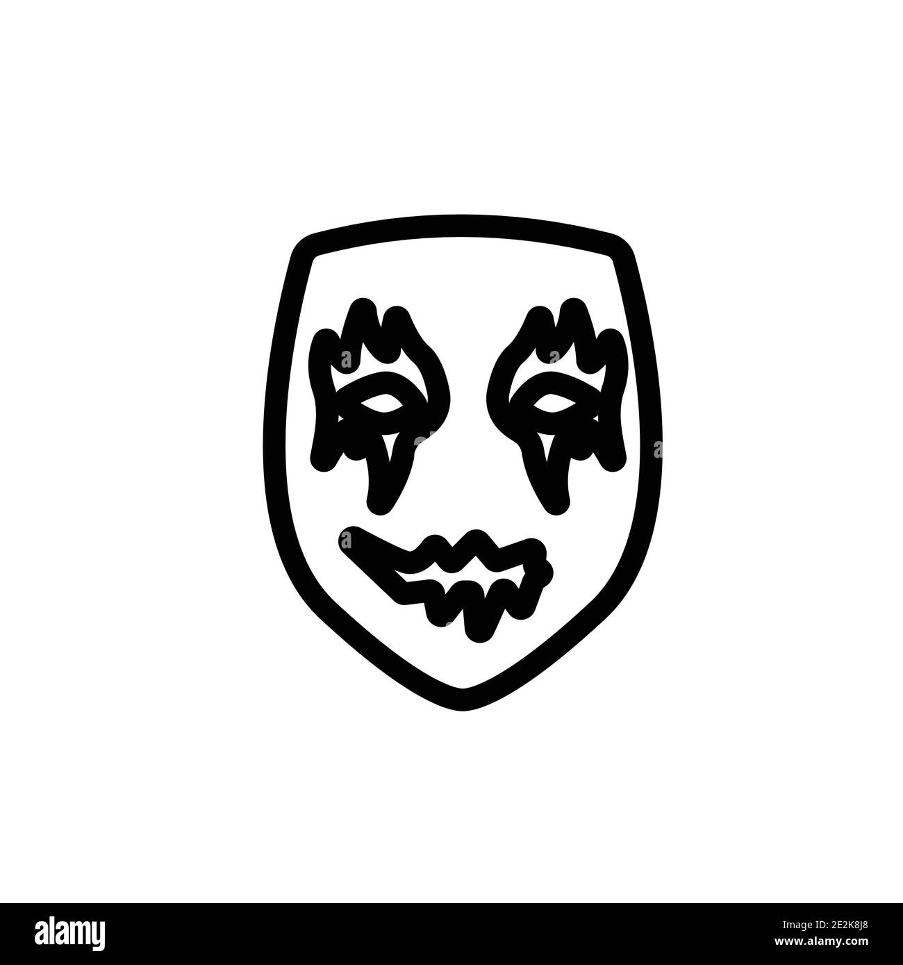 Facial mask vector icon on white background. Flat vector facial mask ...