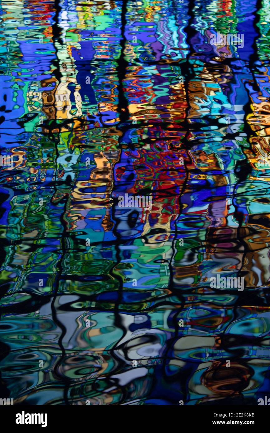 January, 2021: Brasília, Brazil - Stained Glass Reflection at Water ...