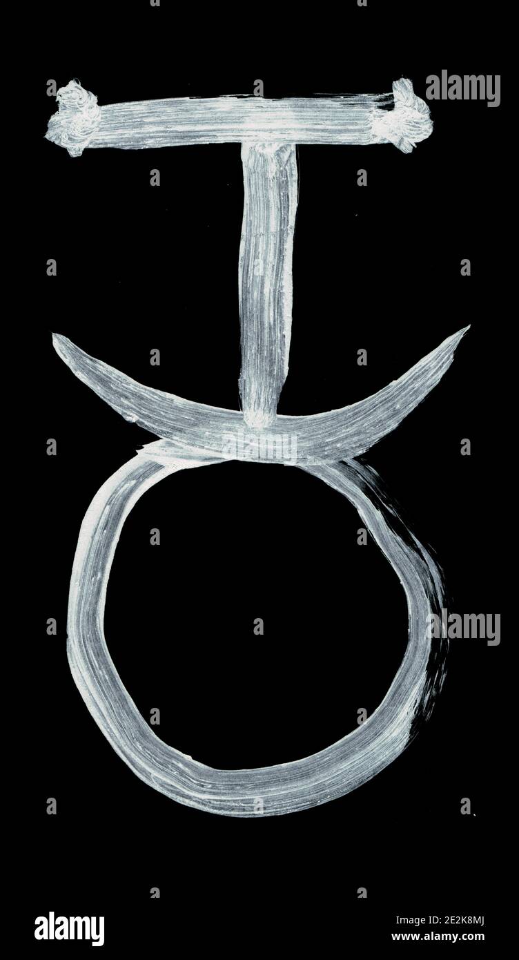 Alchemical Symbols Salt Two Inverted Stock Photo - Alamy