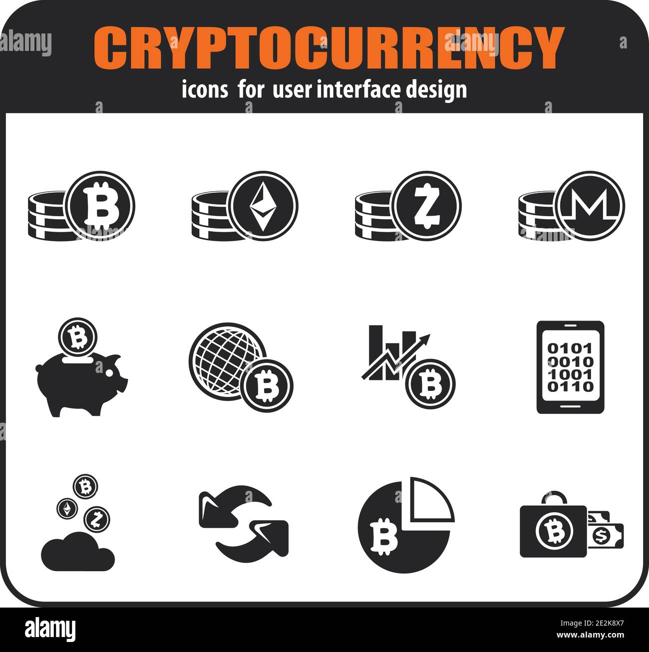 Cryptocurrency and mining icon set Stock Vector Image & Art - Alamy