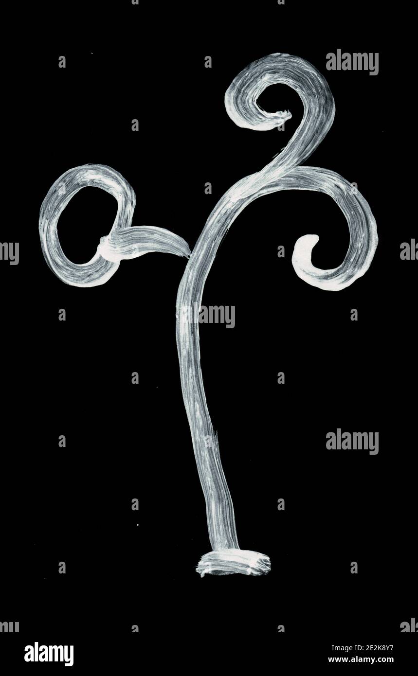 Alchemical Symbols Silver Three Inverted Stock Photo - Alamy