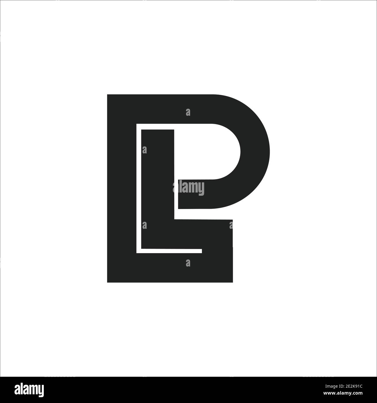 Initial lp letter logo with creative modern business typography vector ...