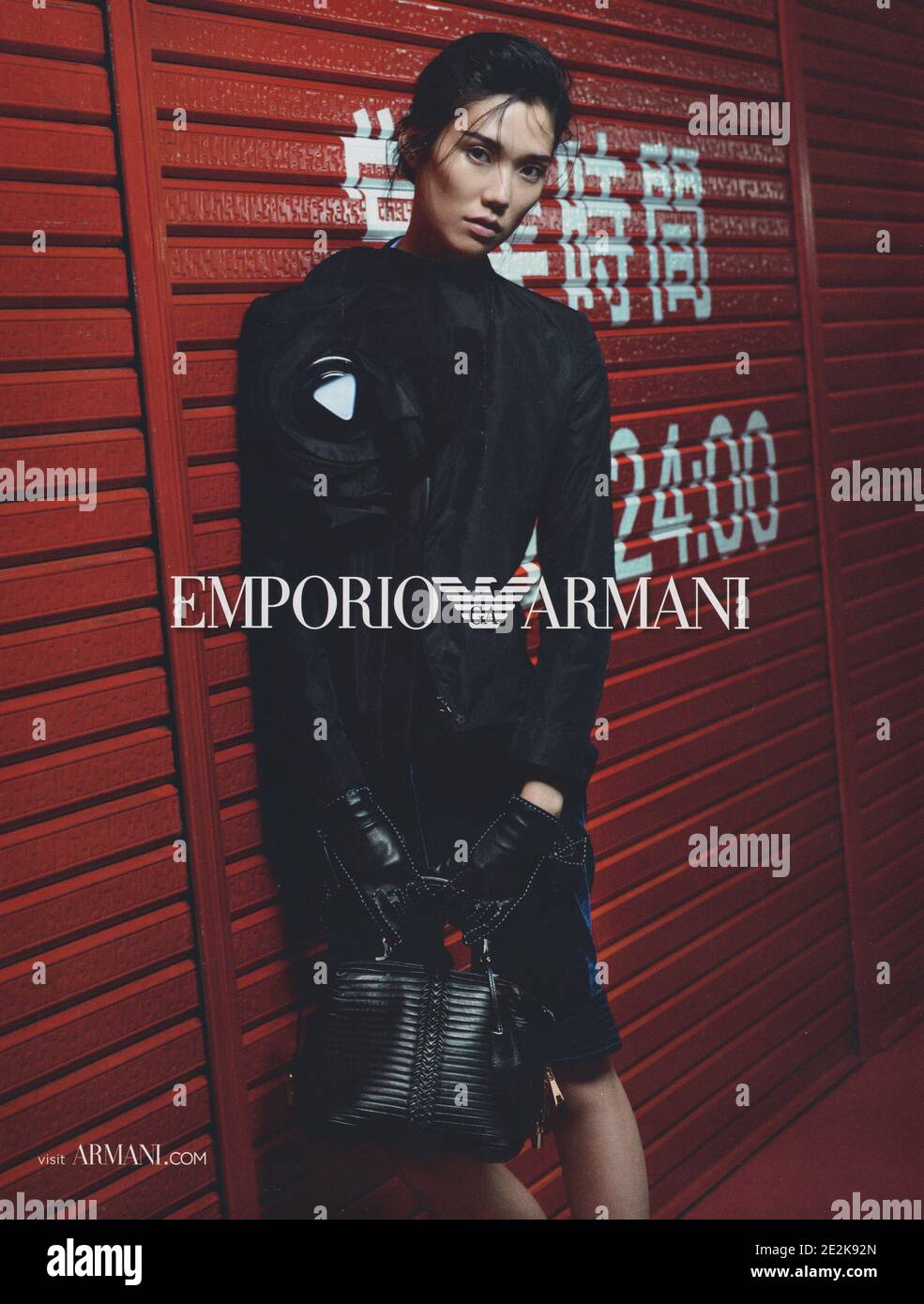 poster advertising Emporio Armani by Giorgio Armani with Tao Okamoto in ...