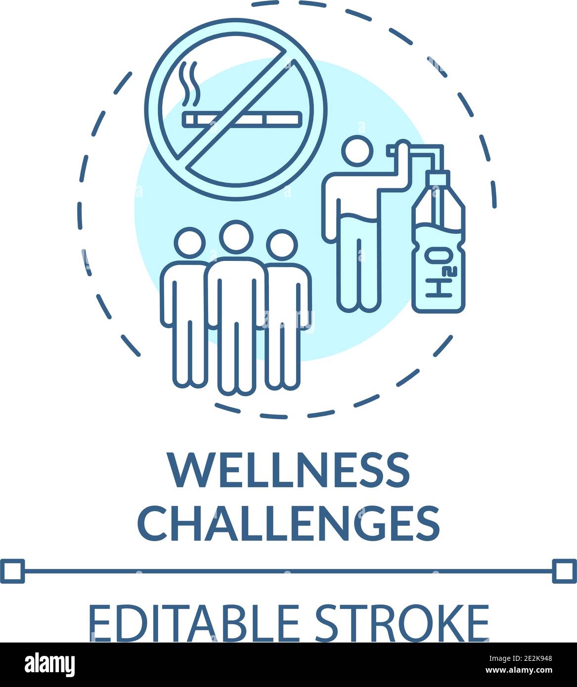 Wellness challenges concept icon Stock Vector Image & Art - Alamy
