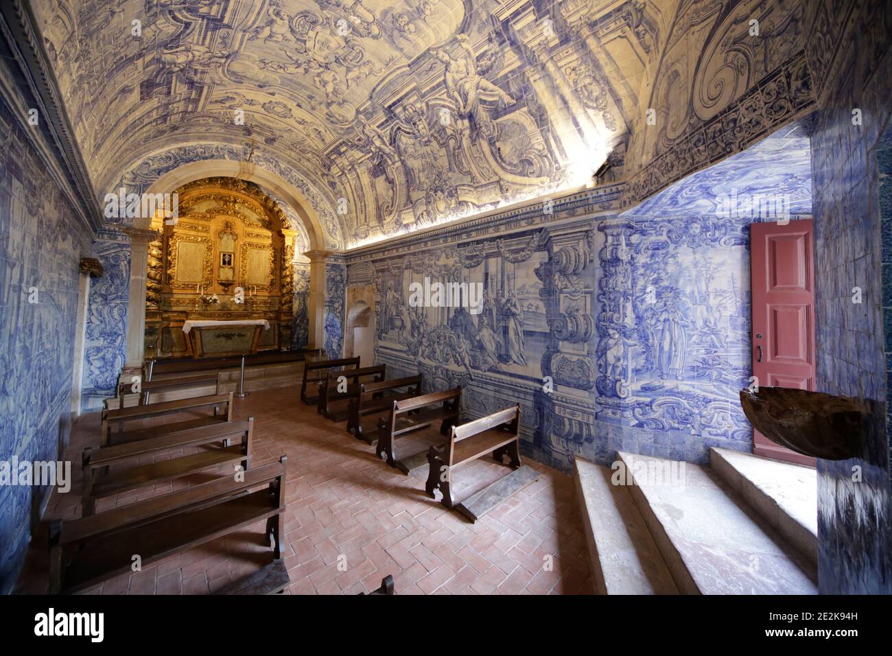 Chapel at Pousada de Setubal, town on the Sado river south of Lisbon ...