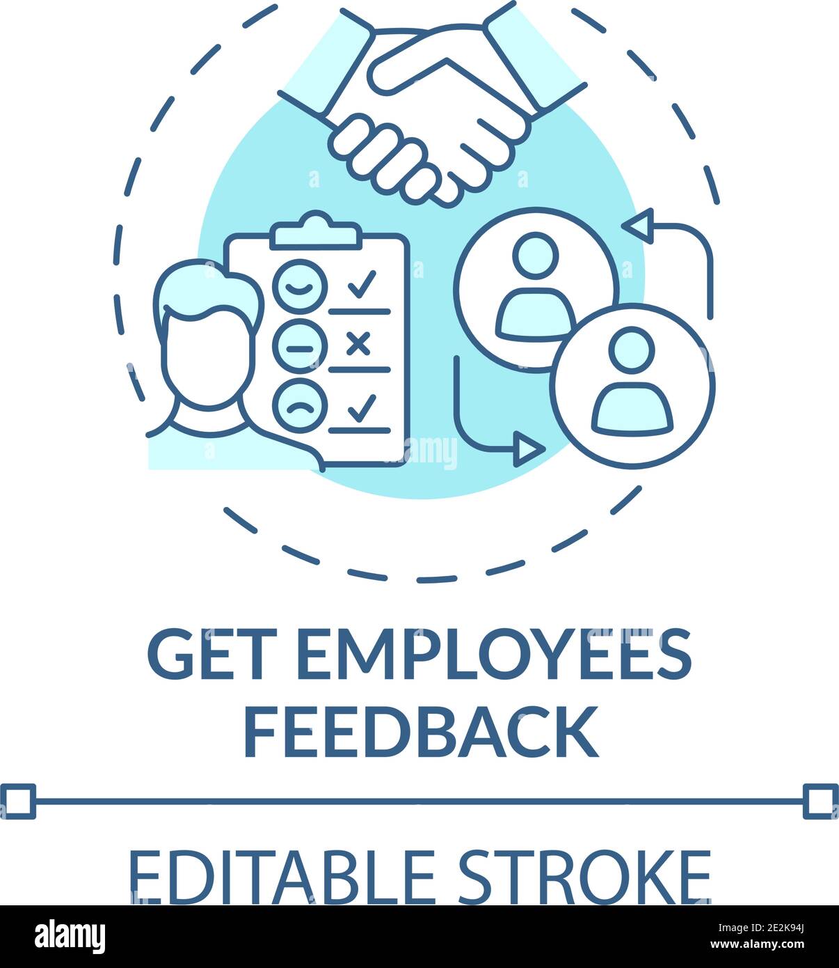Getting employees feedback concept icon Stock Vector Image & Art - Alamy