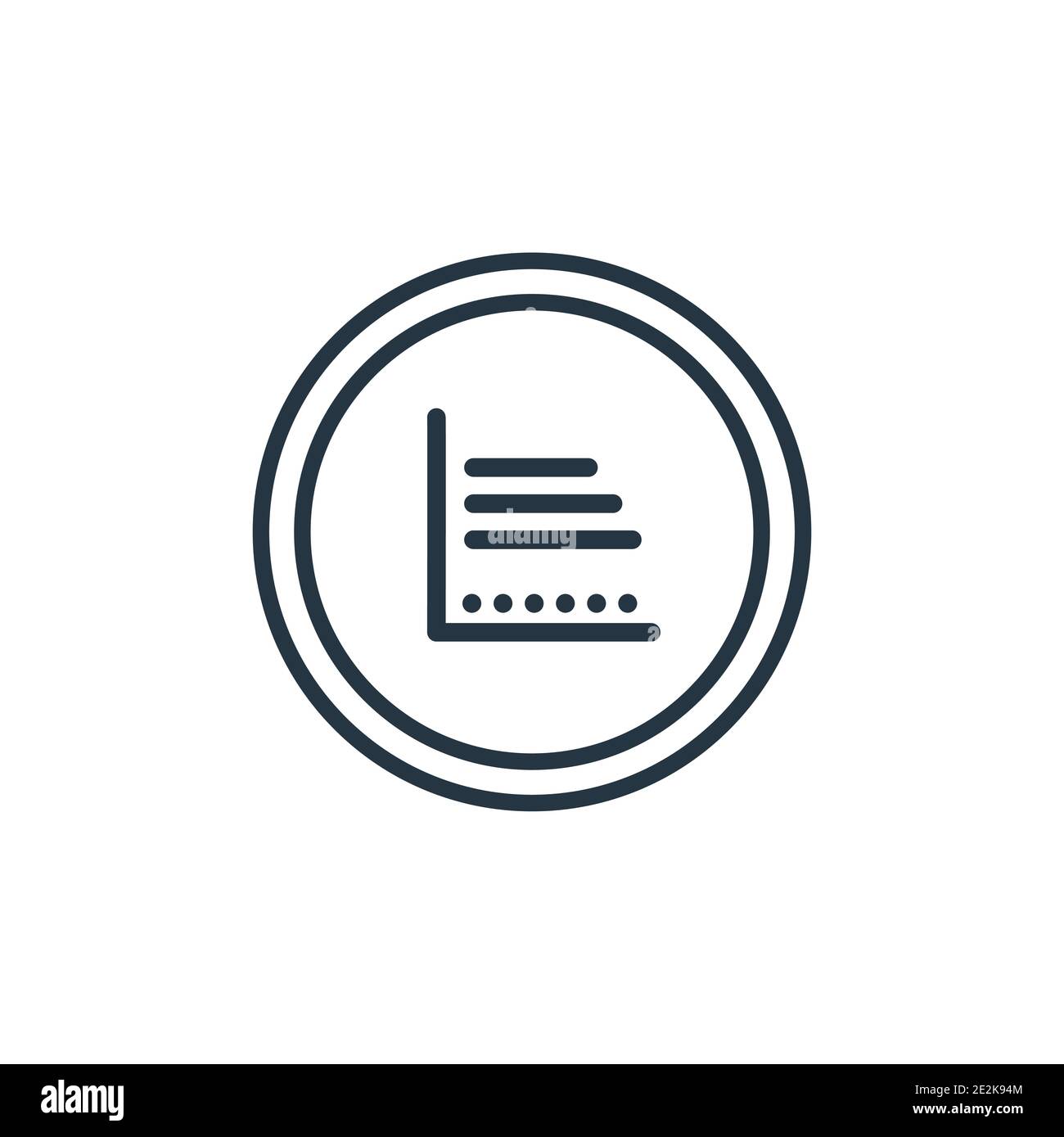 Info chart outline vector icon. Thin line black info chart icon, flat vector simple element ...