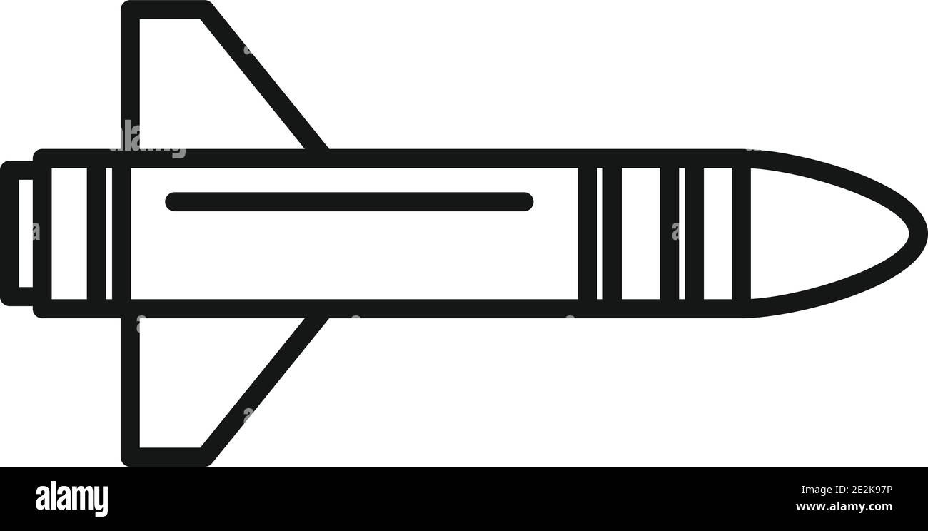 Missile rocket icon flat style Cut Out Stock Images & Pictures - Alamy