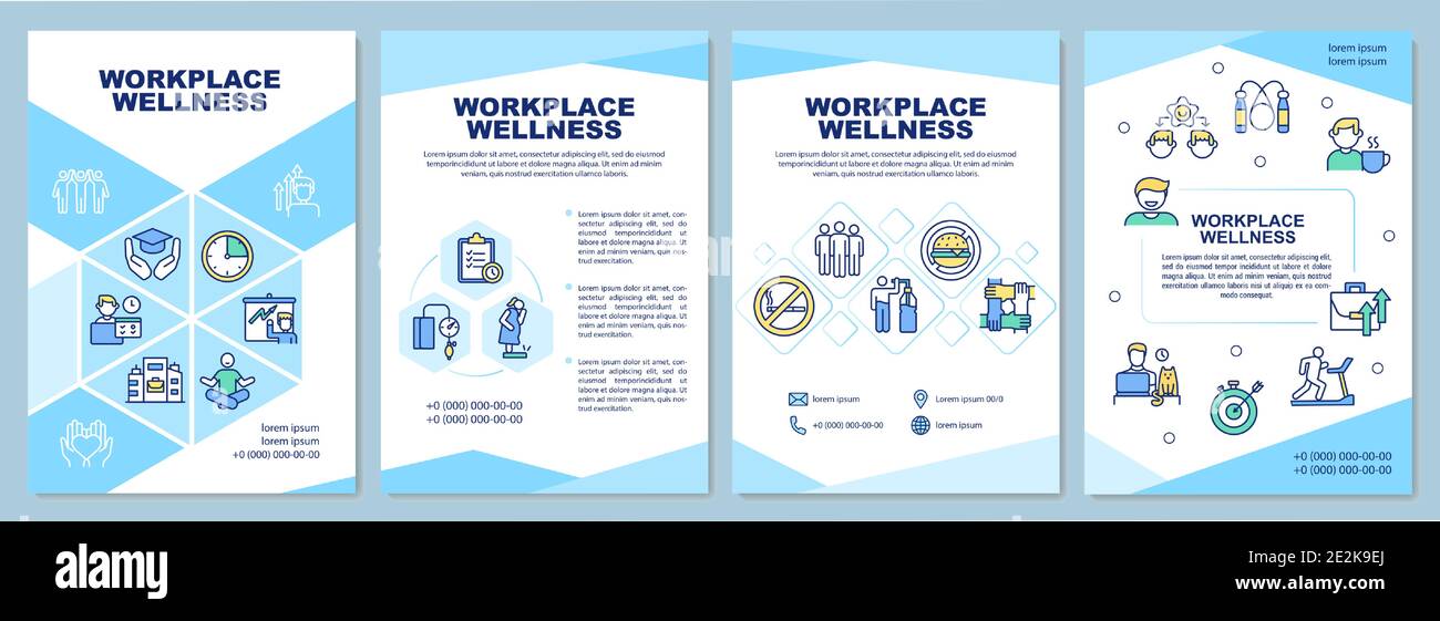 Workplace wellness brochure template Stock Vector Image & Art - Alamy