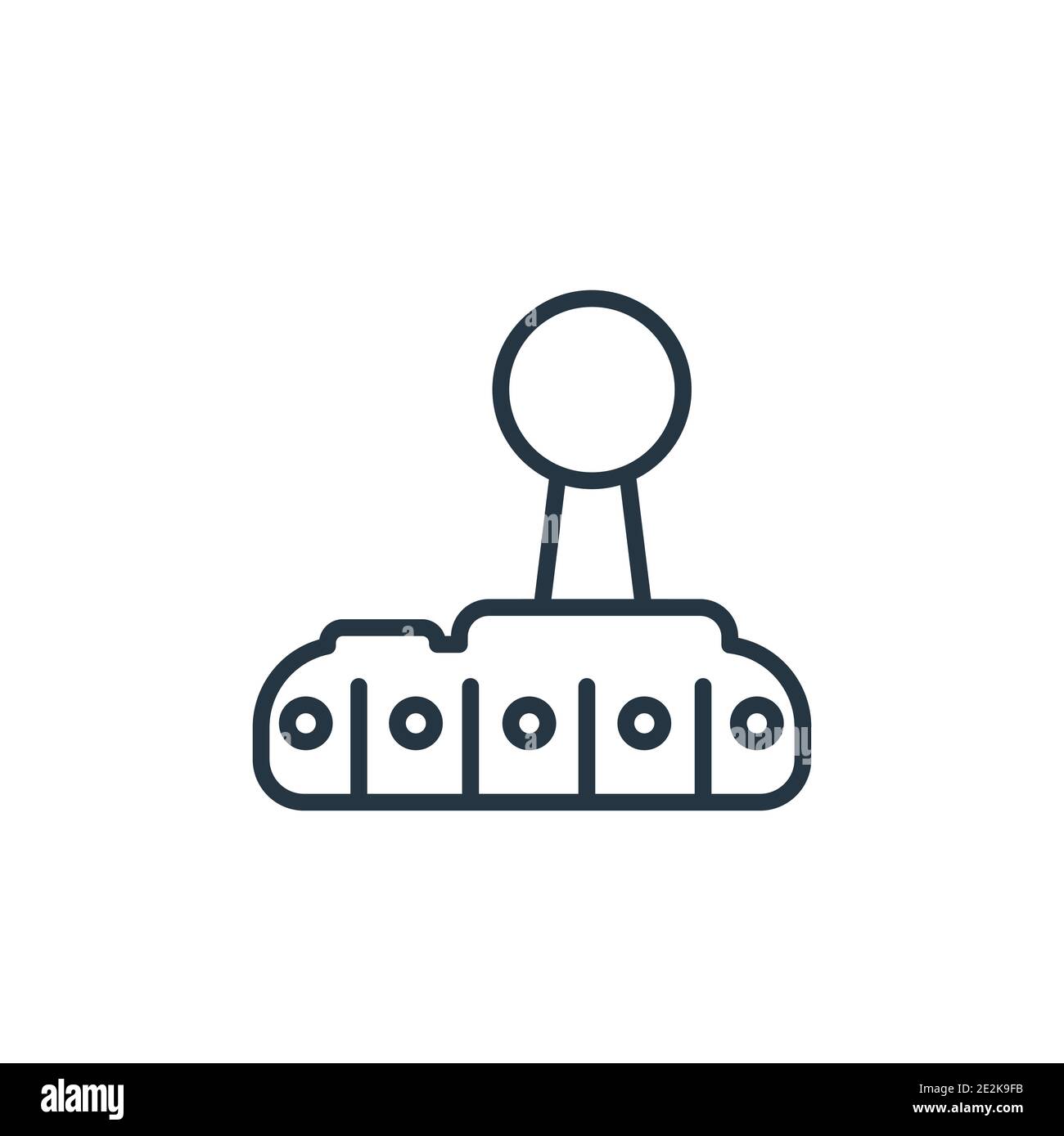 Joystick outline vector icon. Thin line black joystick icon, flat ...