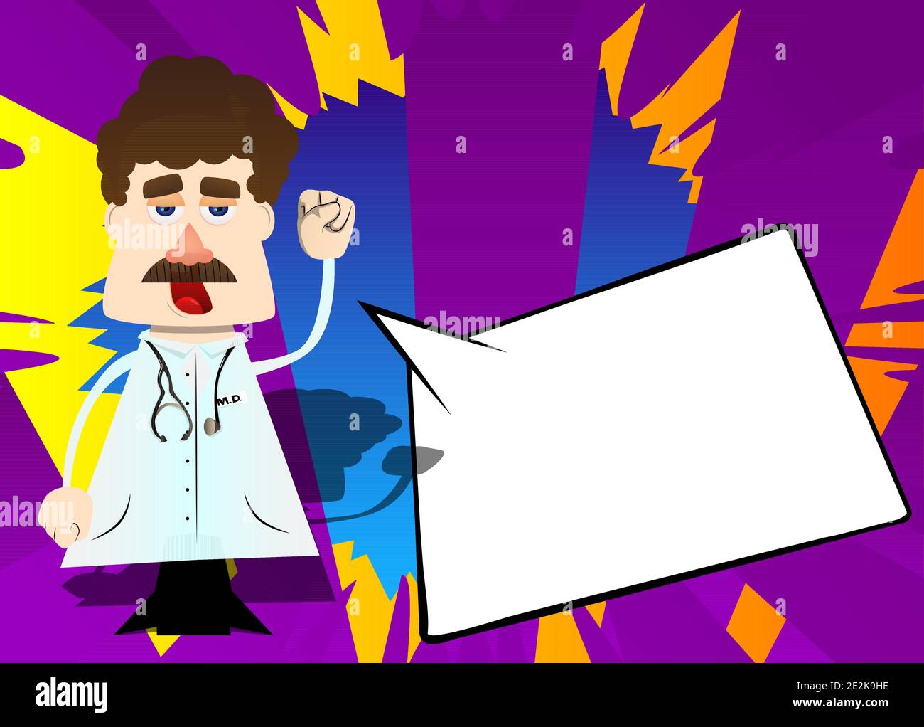 The doctor cartoon punch Stock Vector Images - Alamy