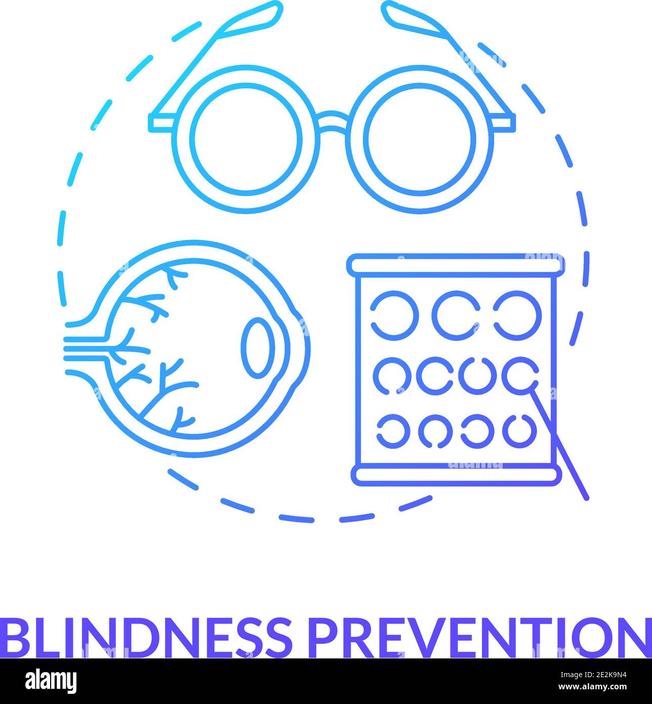 Blindness prevention concept icon Stock Vector Image & Art - Alamy
