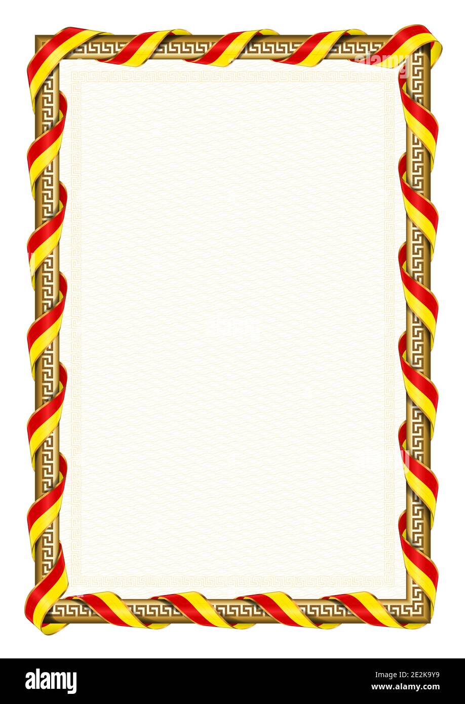 Vertical frame and border with Macedonia flag, template elements for ...