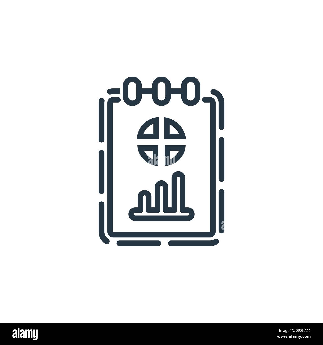 Marketing plan outline vector icon. Thin line black marketing plan icon ...