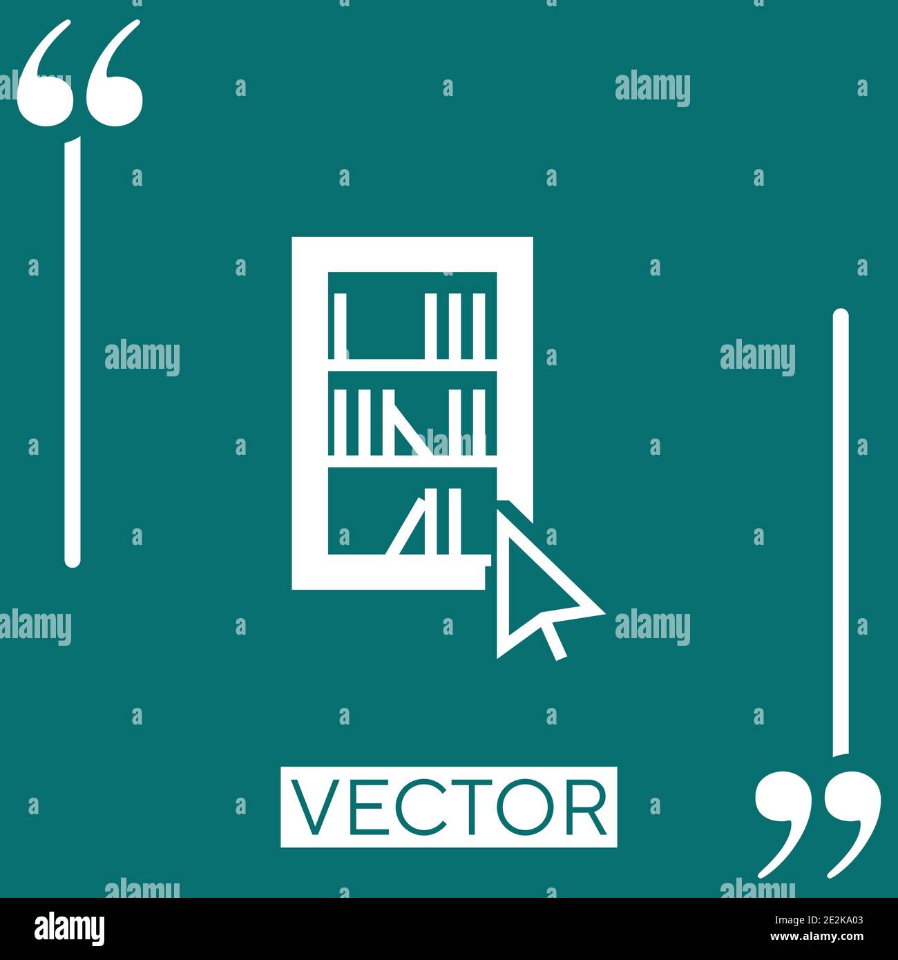 reading tools in library vector icon Linear icon. Editable stroke line ...