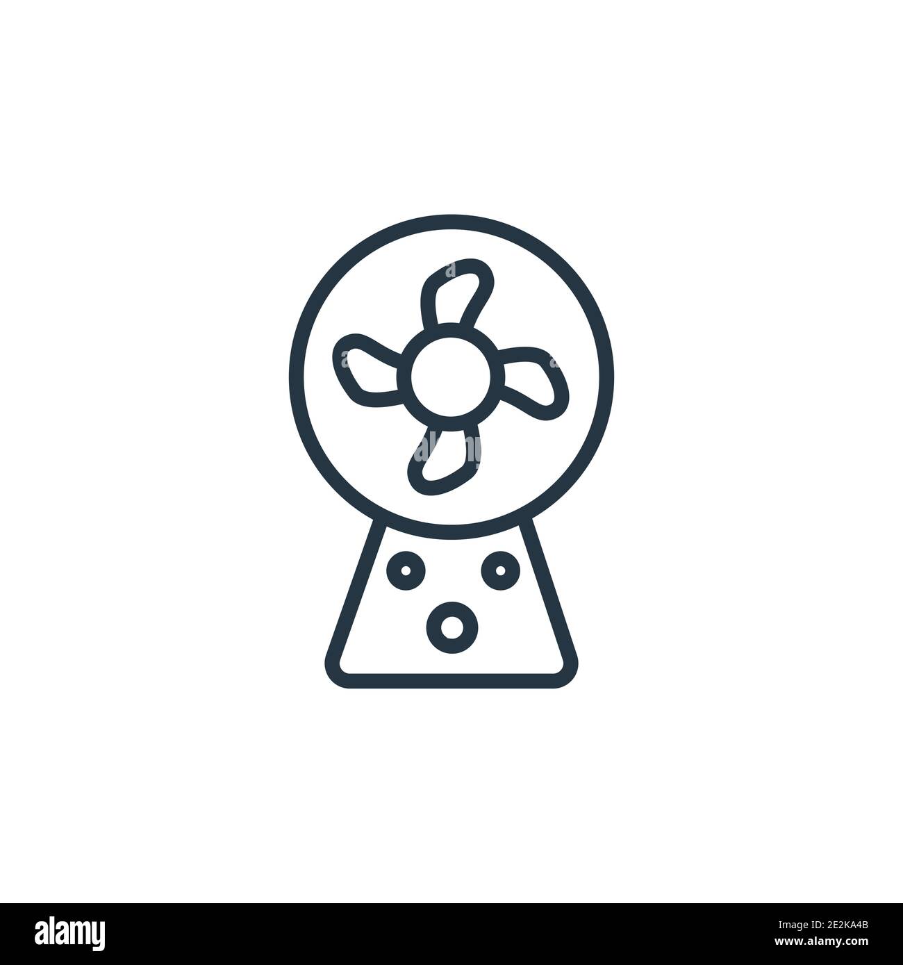 Electric fan outline vector icon. Thin line black electric fan icon ...