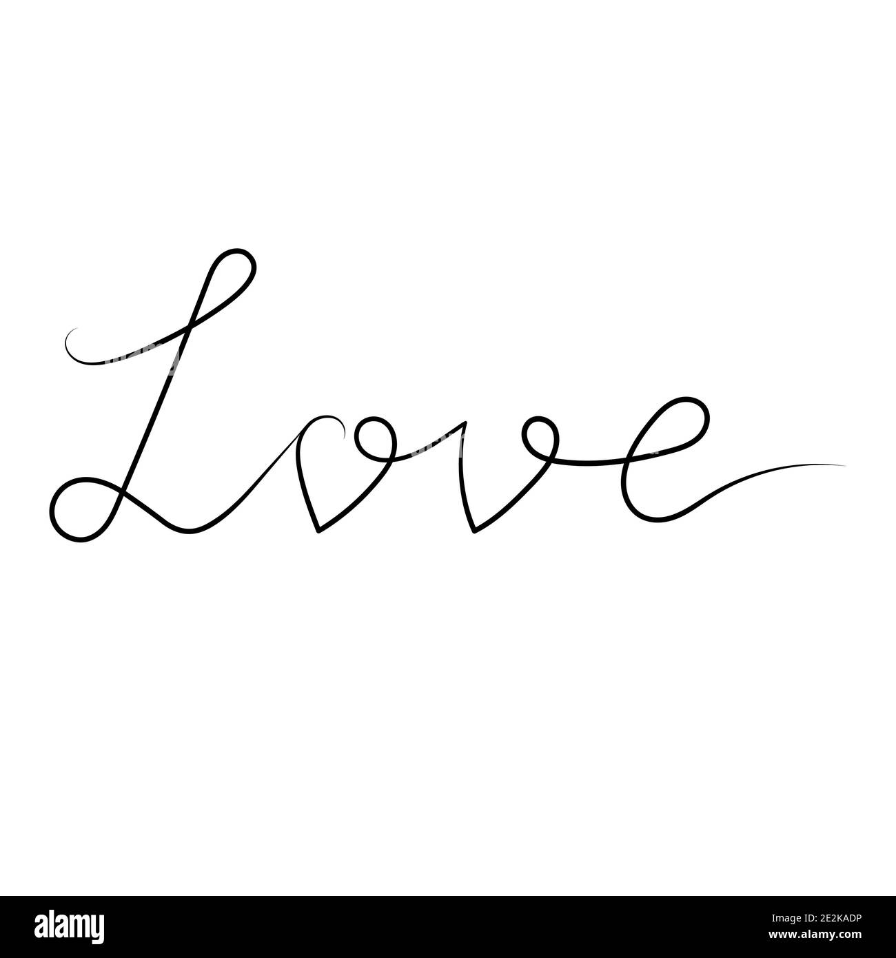 Love vector lettering. Lettering vector illustration for poster, card ...
