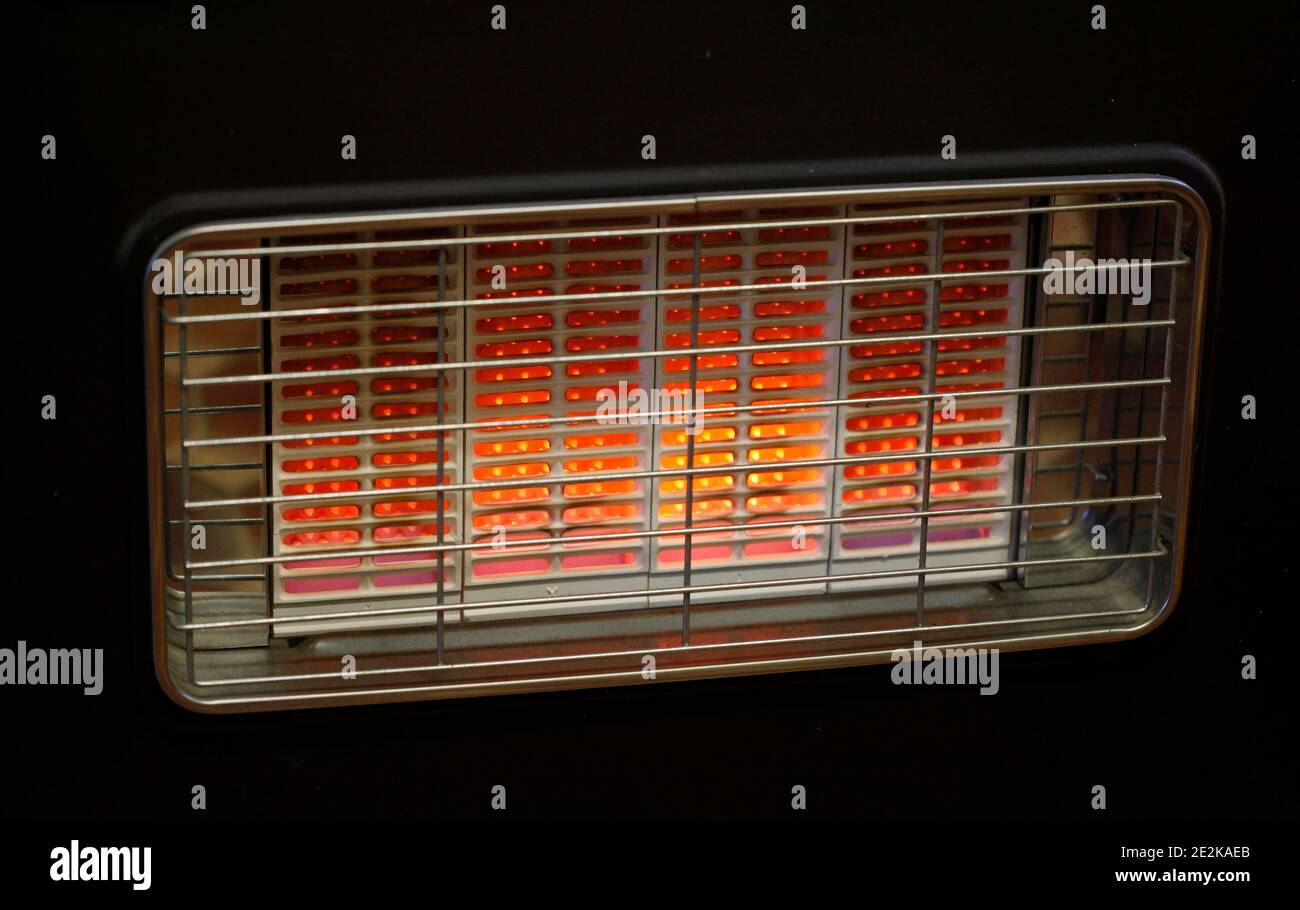 Traditional style radiant outset gas fire of the 1970's retro/vintage ...