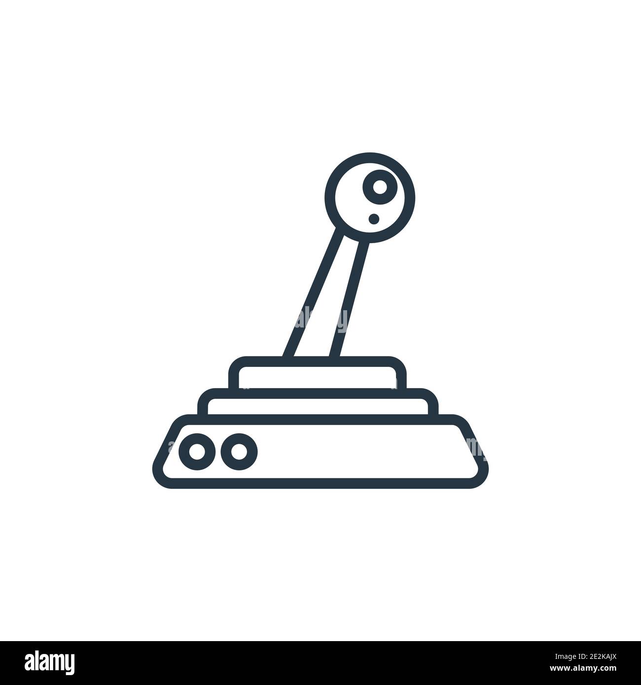 Joystick outline vector icon. Thin line black joystick icon, flat ...