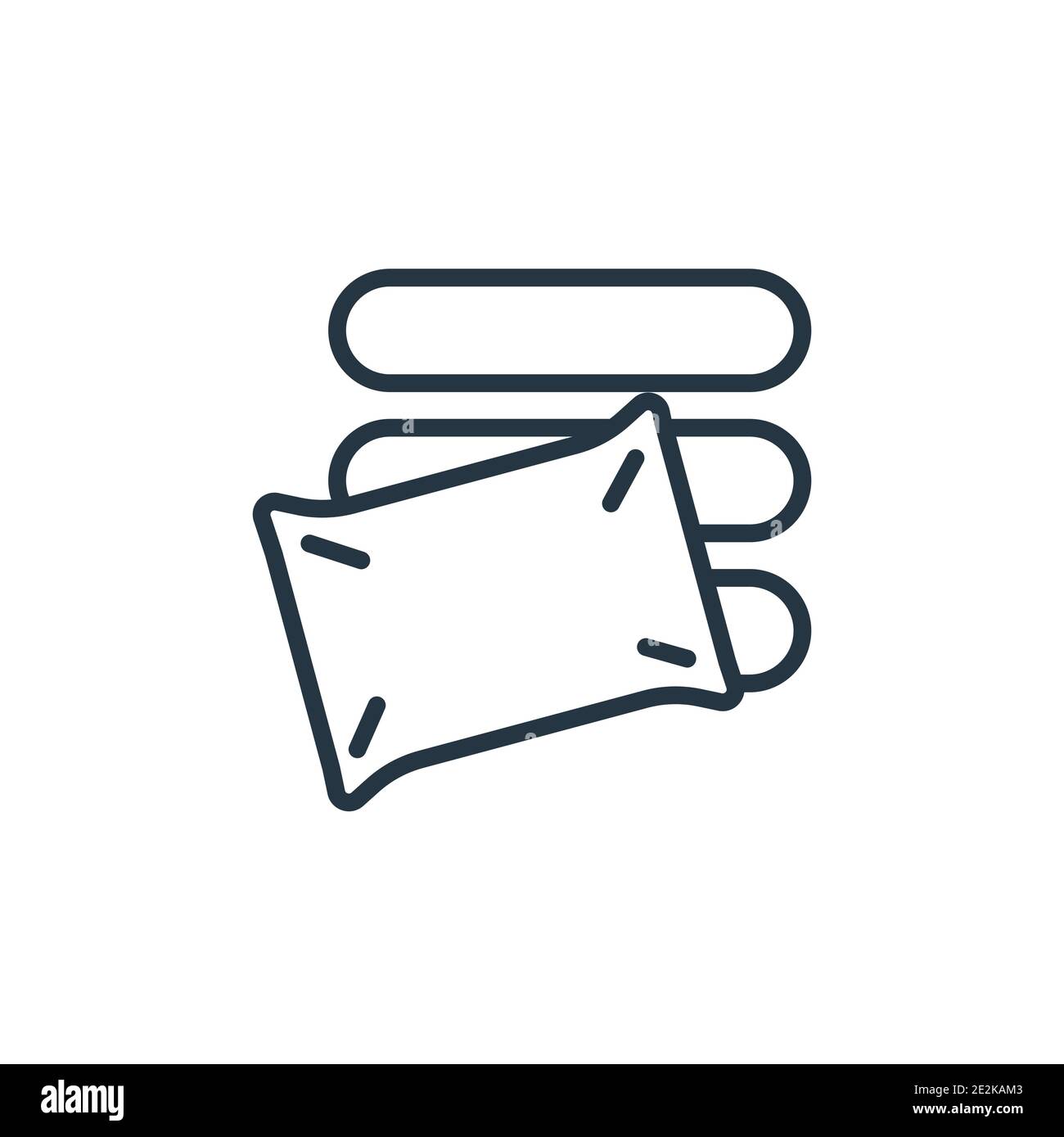 Linens outline vector icon. Thin line black linens icon, flat vector ...