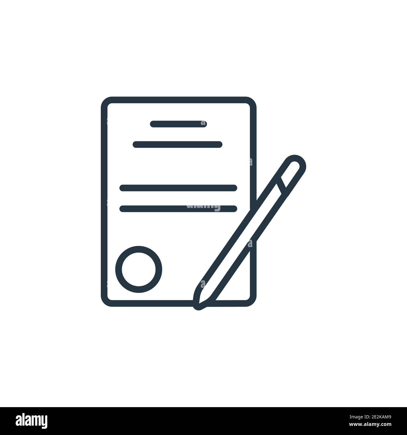 Agreement outline vector icon. Thin line black agreement icon, flat ...