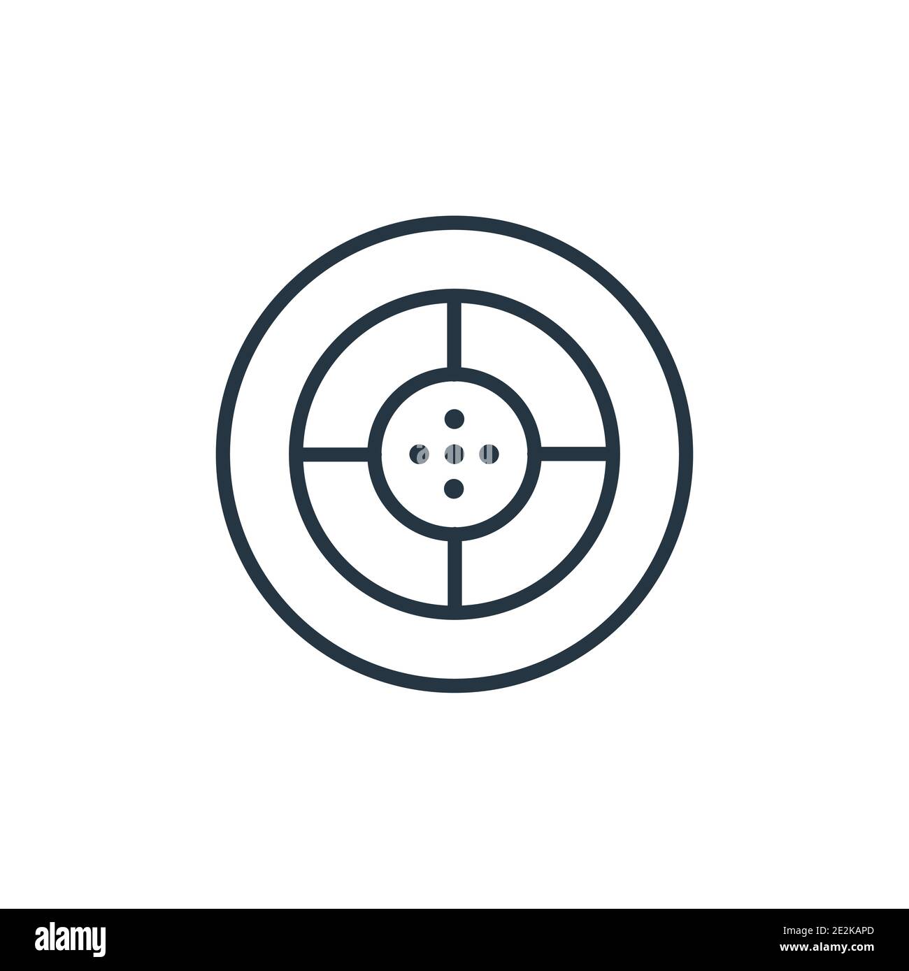 Tire outline vector icon. Thin line black tire icon, flat vector simple ...