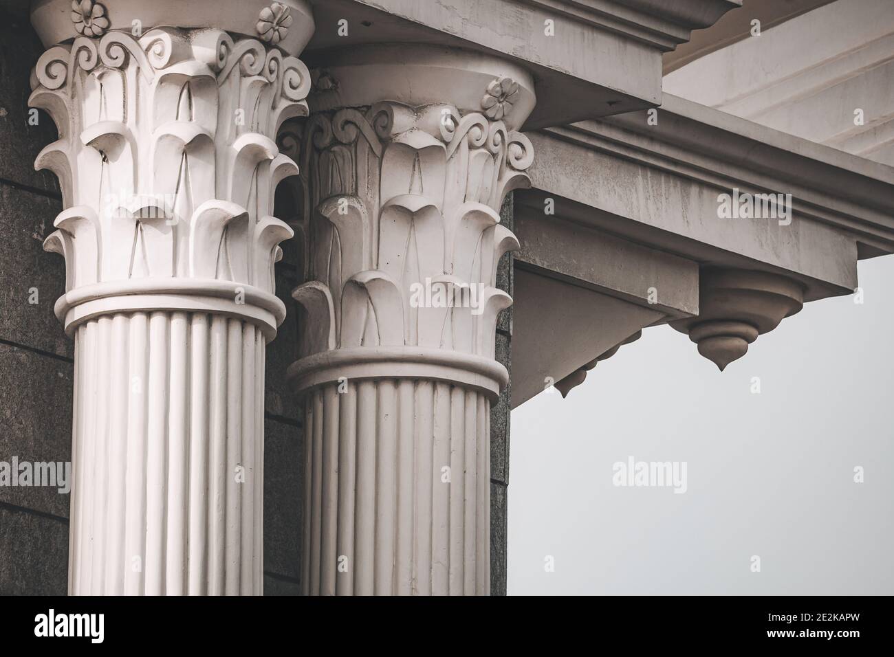 Architectural column acting as pillar of a popular building, Chennai ...