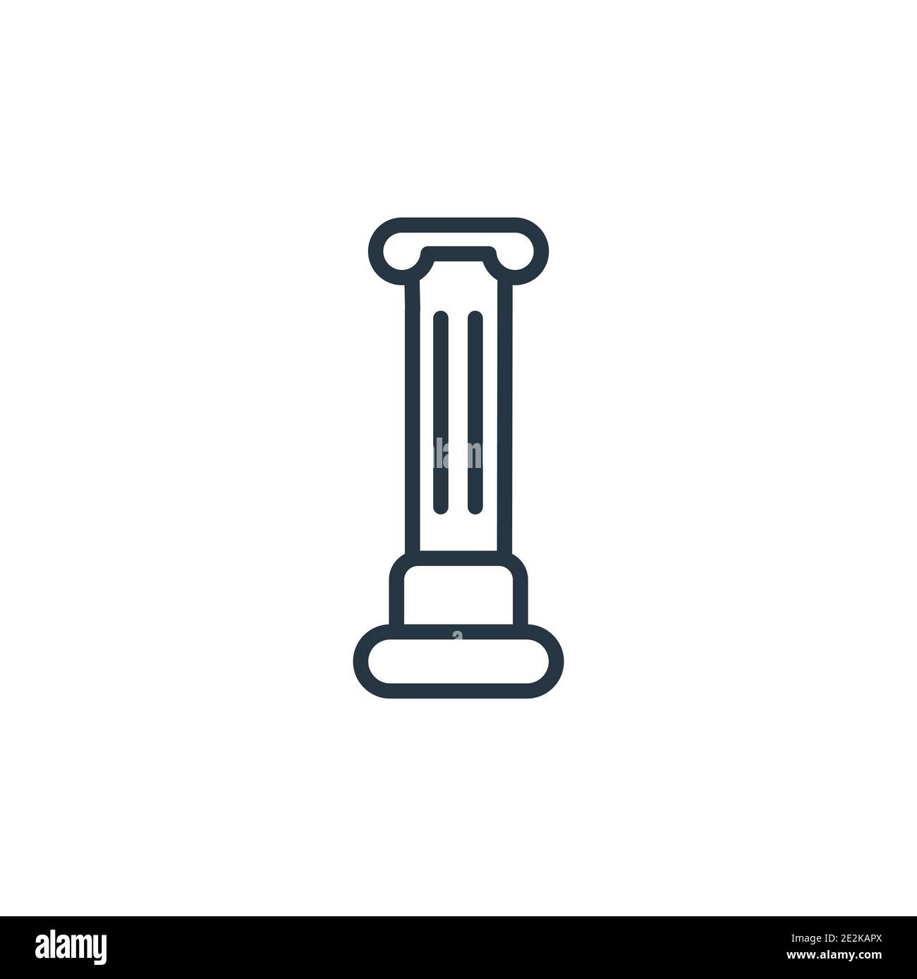 Column outline vector icon. Thin line black column icon, flat vector ...