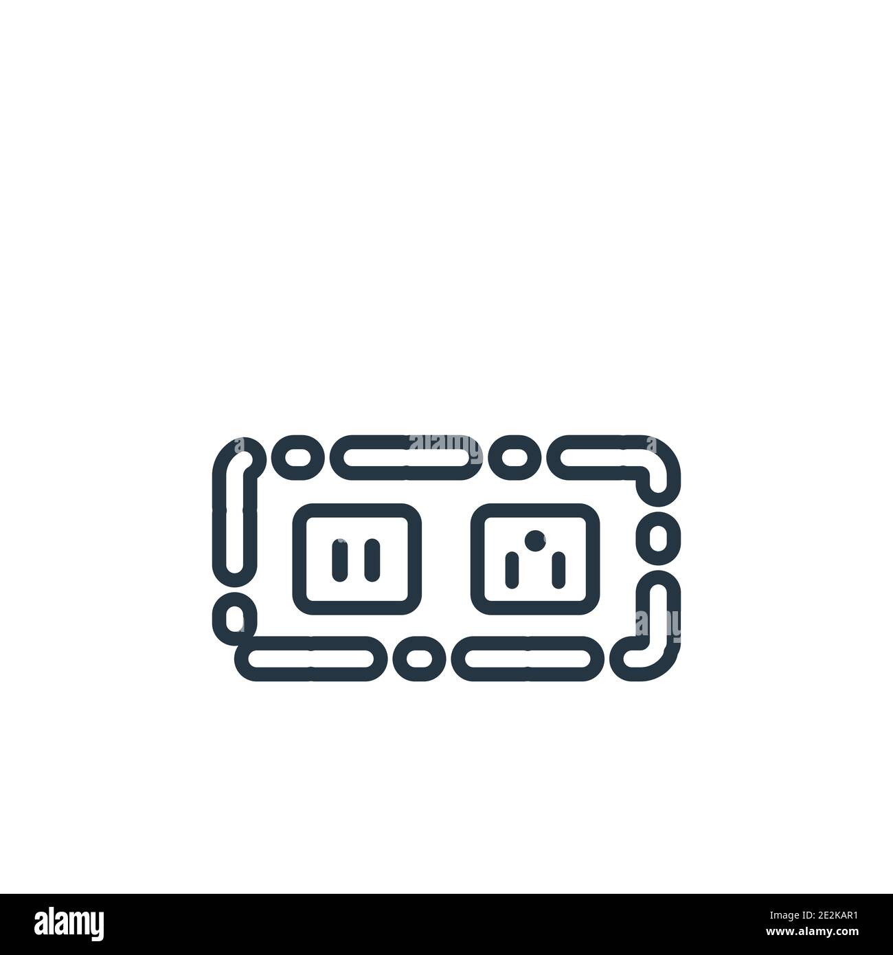 Switch outline vector icon. Thin line black switch icon, flat vector ...