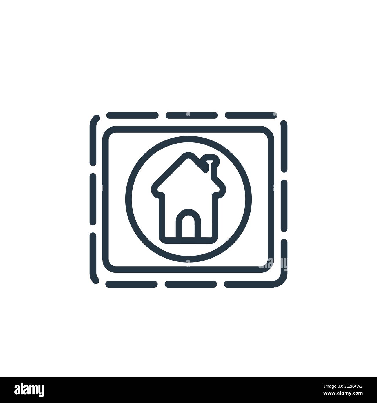 Smart home hub outline vector icon. Thin line black smart home hub icon ...